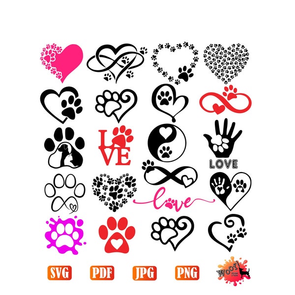Infinity Paw Svg - Etsy