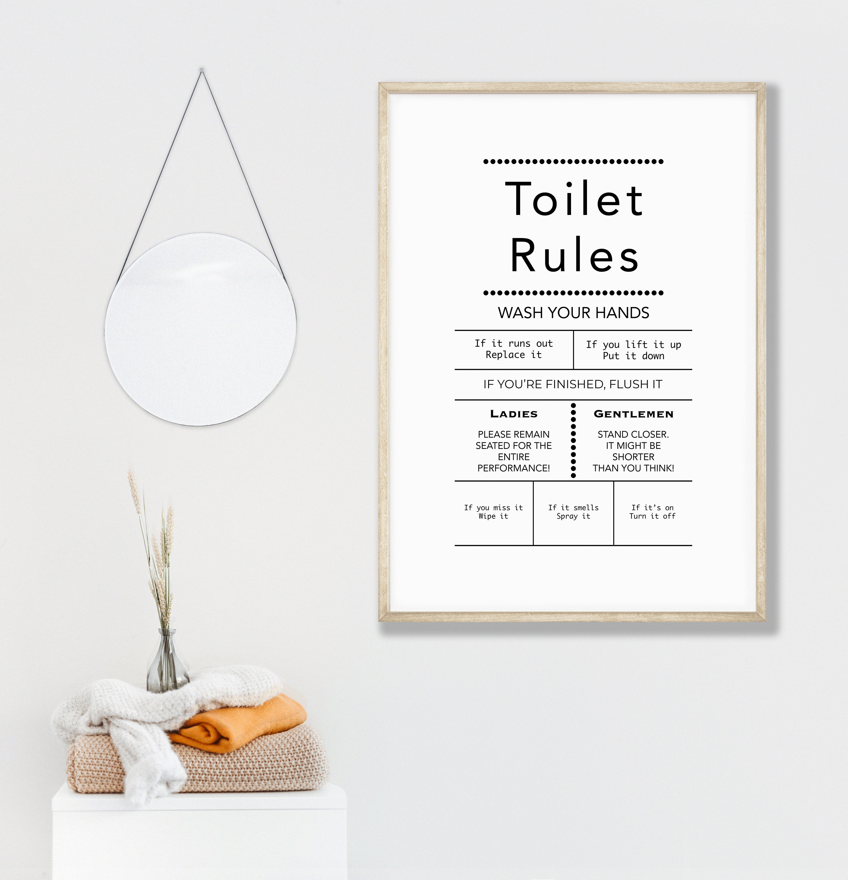 Toilet Rules, Bathroom Print, Toilet Print, Toilet Fun, Bathroom Sign ...