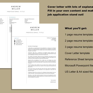 Resume Template, Professional Modern Resume, Template for Powerpoint ...