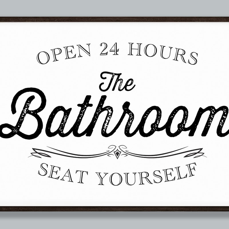 Bathroom Wall Signs - Etsy
