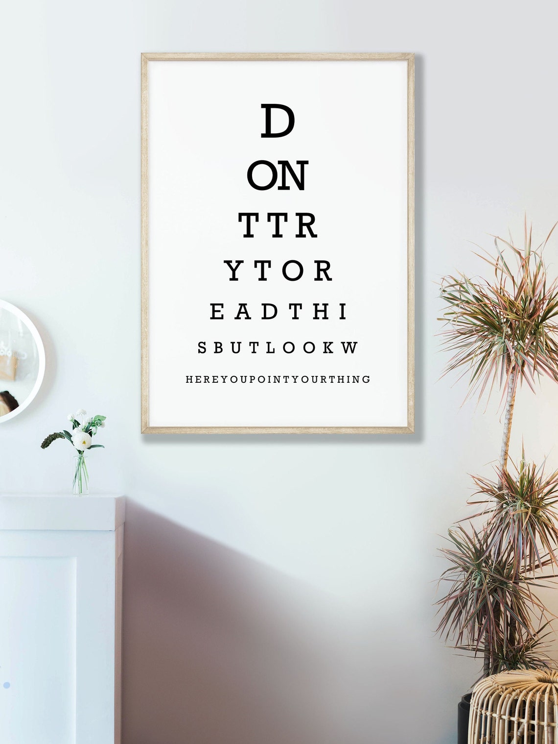 Funny Eye Test, Bathroom Vision Test, Bathroom Riddle, Toilet Print ...