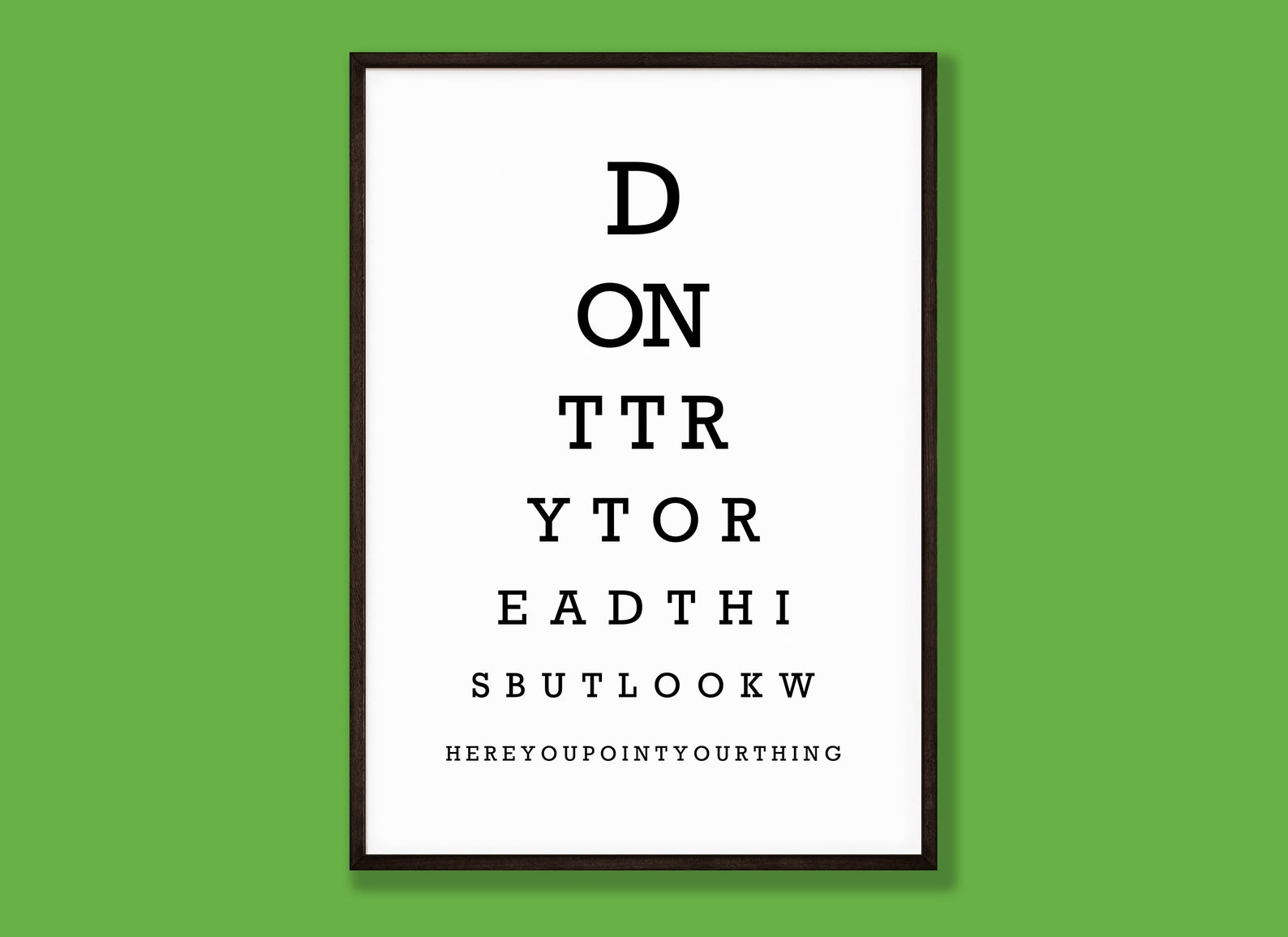 Funny Eye Test, Bathroom Vision Test, Bathroom Riddle, Toilet Print ...