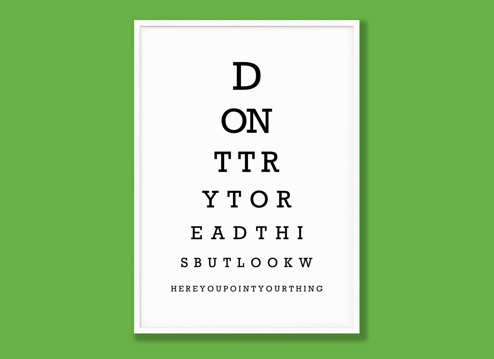 Funny Eye Test, Bathroom Vision Test, Bathroom Riddle, Toilet Print ...