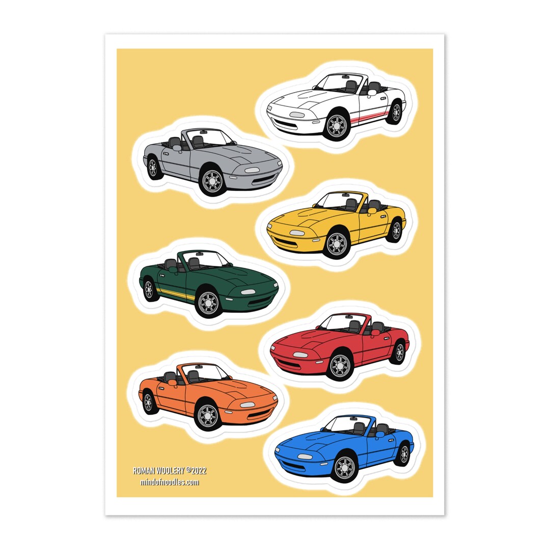 Classic Roadster Sticker Sheet - Etsy