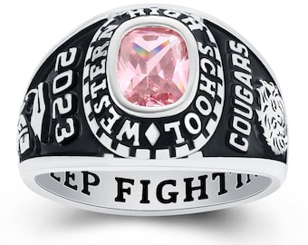 Customized Sterling Silver Womens High School Class Ring - Etsy