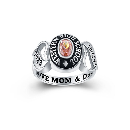 Customized Sterling Silver Womens High School Class Ring - Etsy