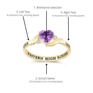 Customized Sterling Silver Women Class Ring – Serenity Collection ...