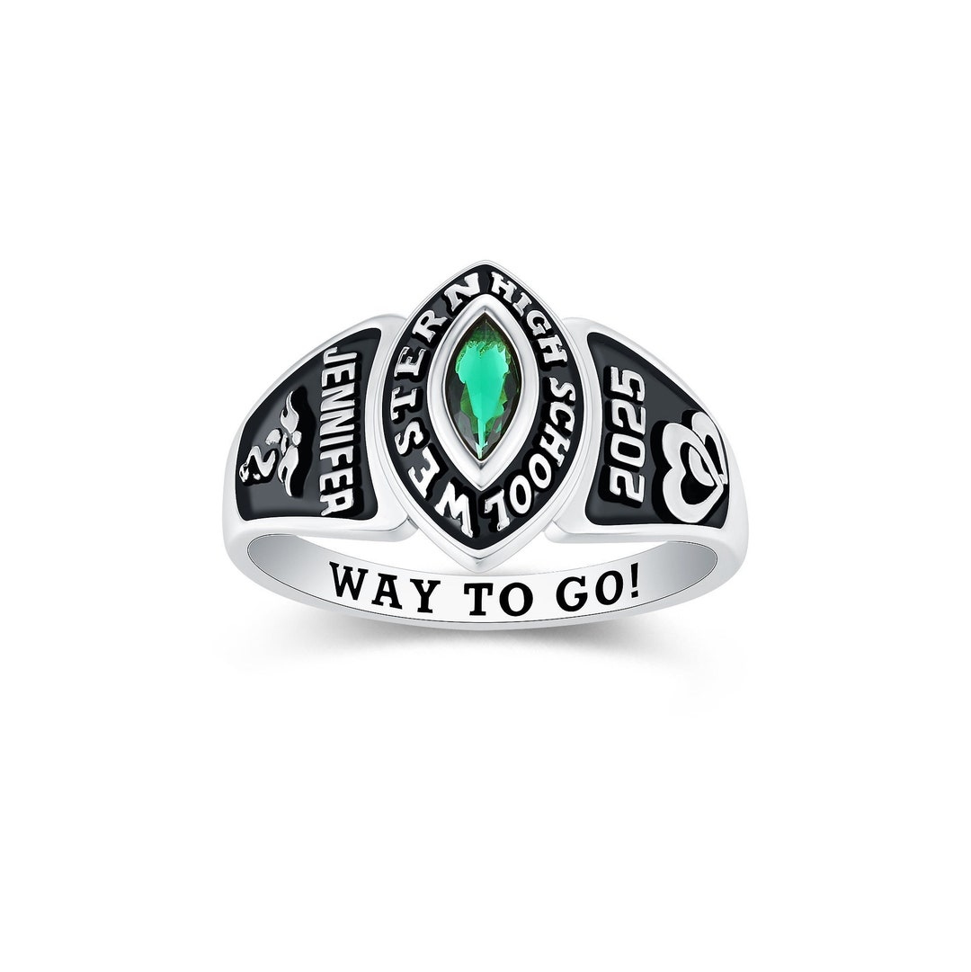 Customized Sterling Silver or 10 KT Gold Ladies Class Ring – Journey ...