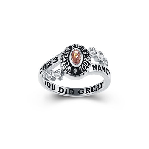 Customizable Class Ring for Women College and High School - Etsy