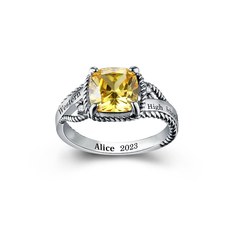 Customized Sterling Silver Women’s High School Class Ring – Bold ...