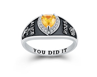 Customized Sterling Silver High School and College Class Ring - Etsy