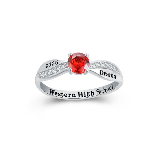 Customized Sterling Silver Womens High School Class Ring - Etsy
