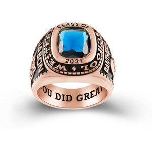 Customized Sterling Silver or 10 KT Men's High School and College Class ...