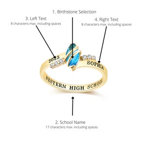 Customized Sterling Silver Women Class Ring – Moonlight Collection ...