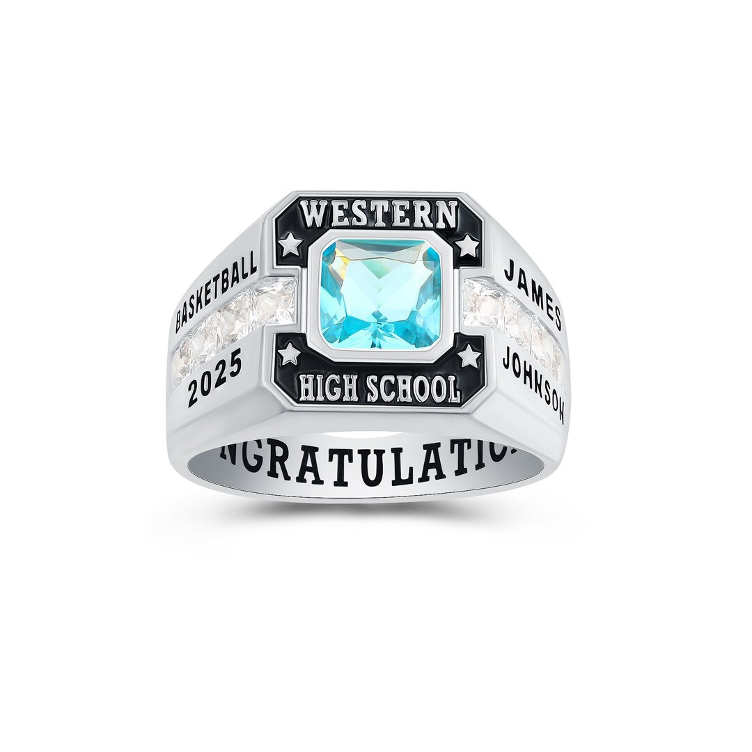 Customized Sterling Silver or 10 KT Gold Men's High School and College ...