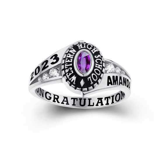 Customized Womens High School and College Class Ring - Etsy