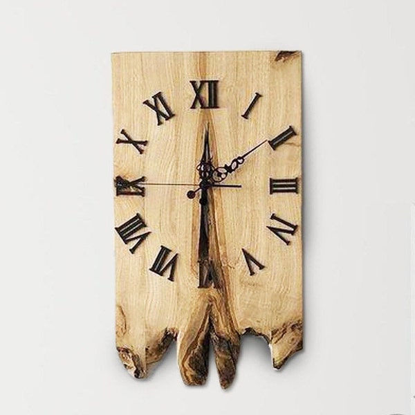 Natural Wood Clock - Etsy