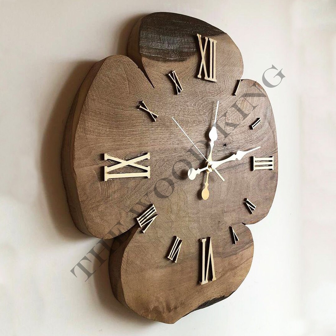 Tree Wall Clock, Natural Stump Clock, Oak Slice Clock, Natural Decor ...