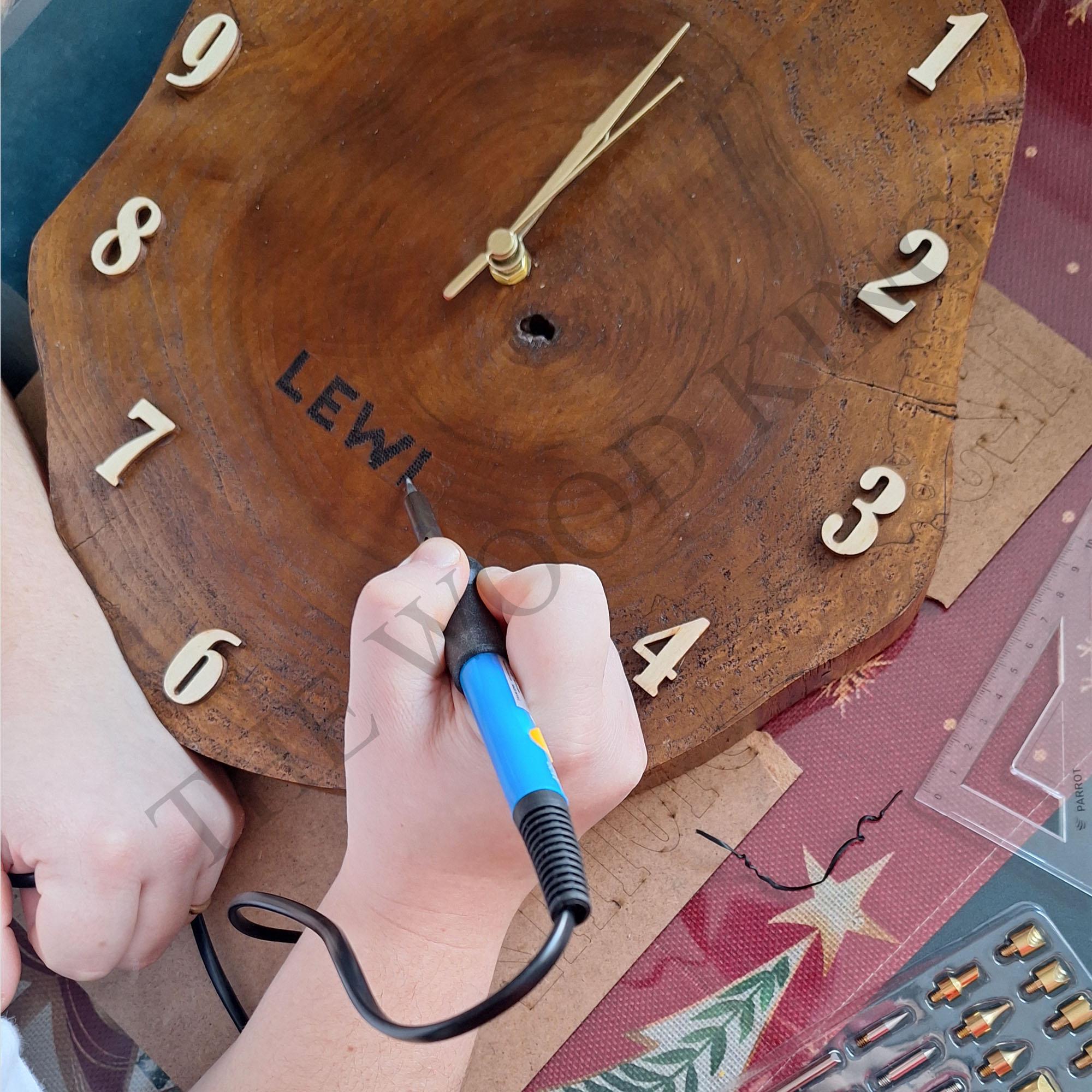 Personalized Handmade Wooden Wall Clock, Tree Wall Clock, Natural Clock ...