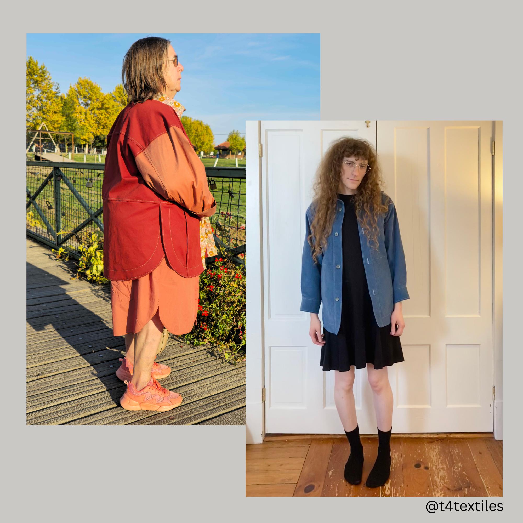 Bari Jacket PDF Sewing Pattern | Size-inclusive | Jacket, Drop Shoulder ...