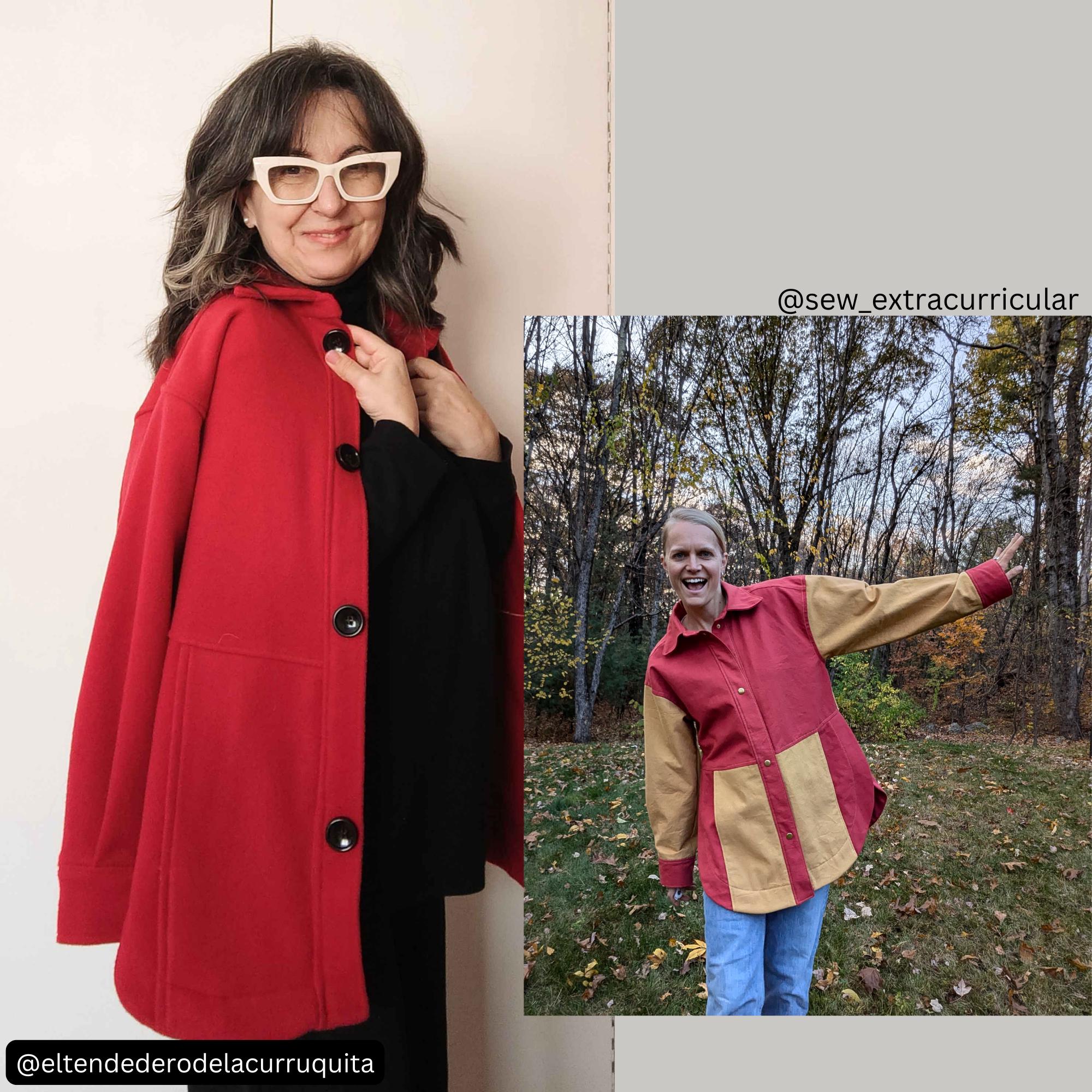 Bari Jacket PDF Sewing Pattern | Size-inclusive | Jacket, Chore Coat ...