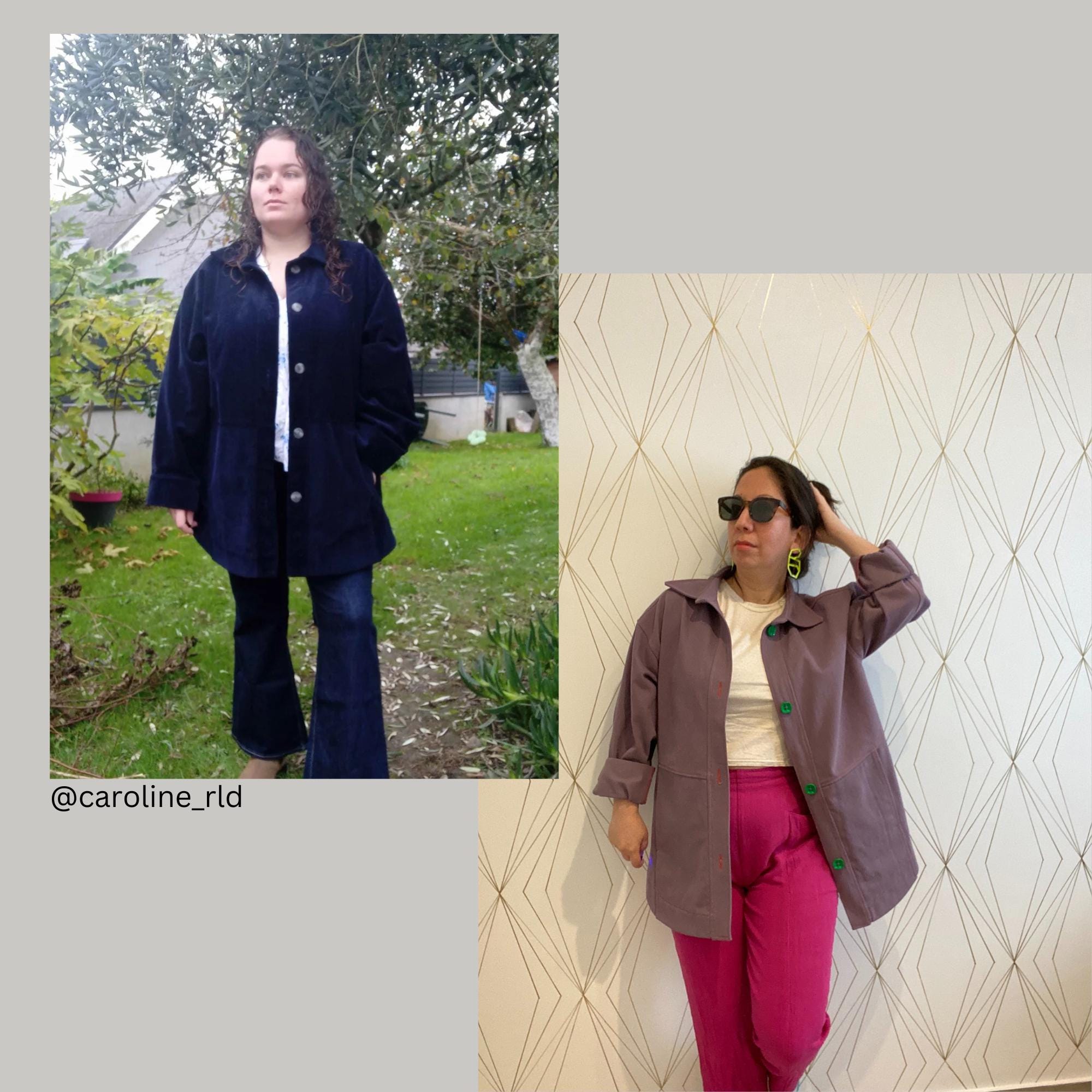 Bari Jacket PDF Sewing Pattern | Size-inclusive | Jacket, Drop Shoulder ...