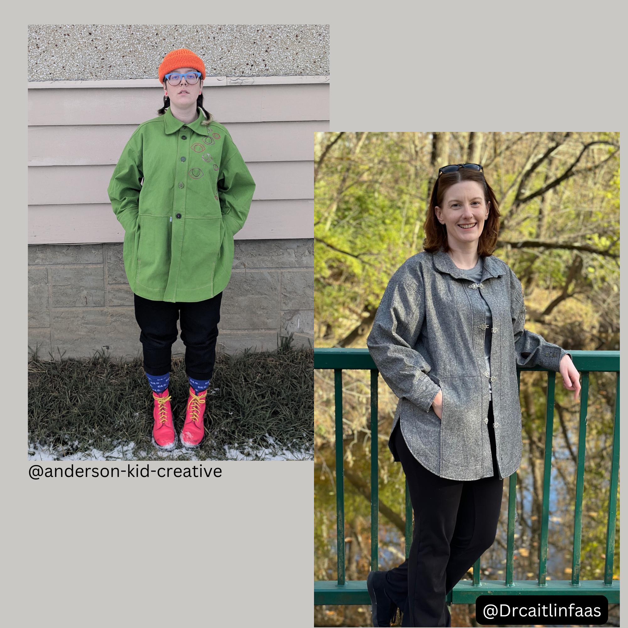 Bari Jacket PDF Sewing Pattern | Size-inclusive | Jacket, Chore Coat ...