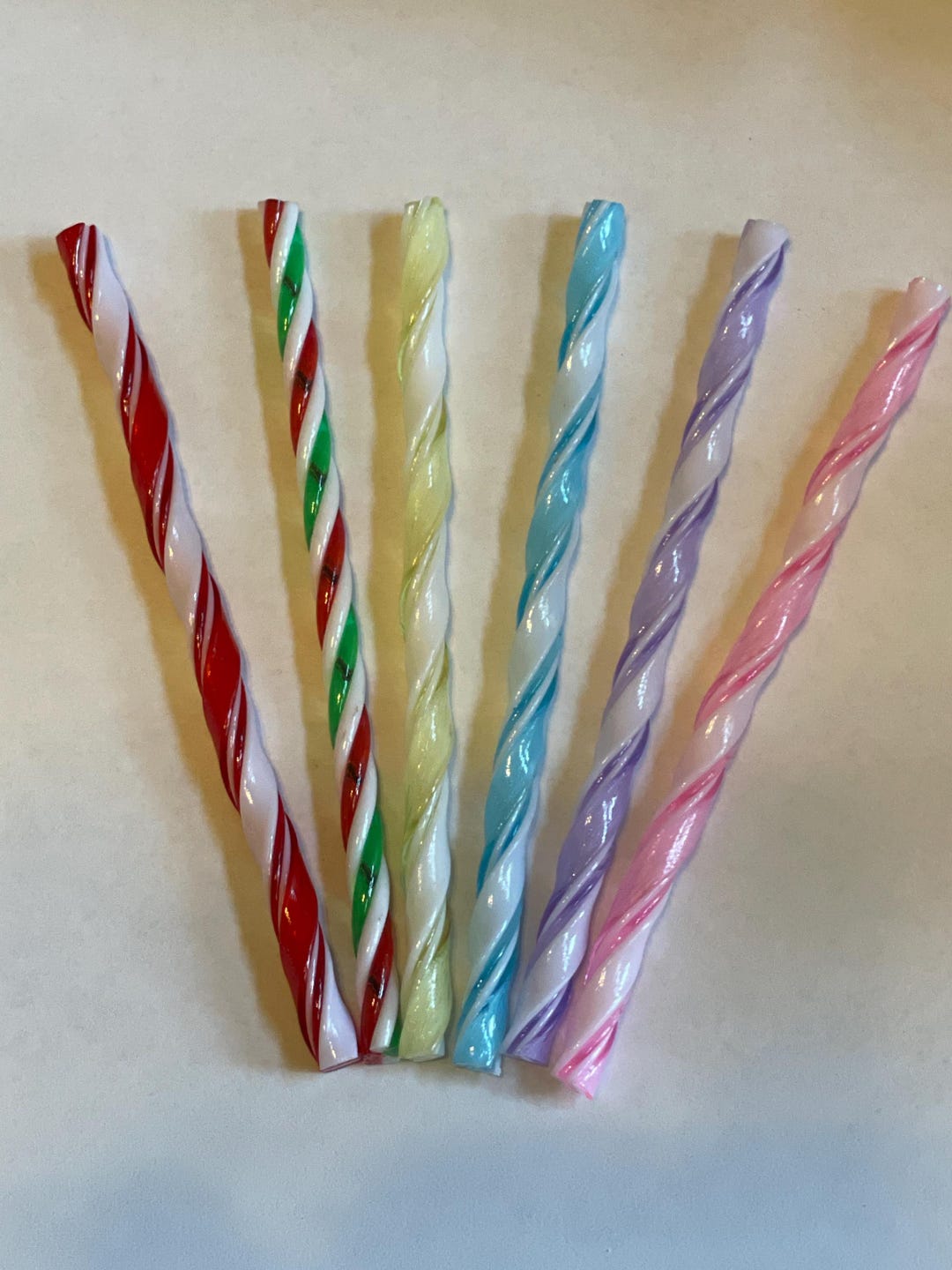 Candy Sticks. Fake! 5”X 6mm. Old Fashioned Looking Candy Sticks. 6 ...