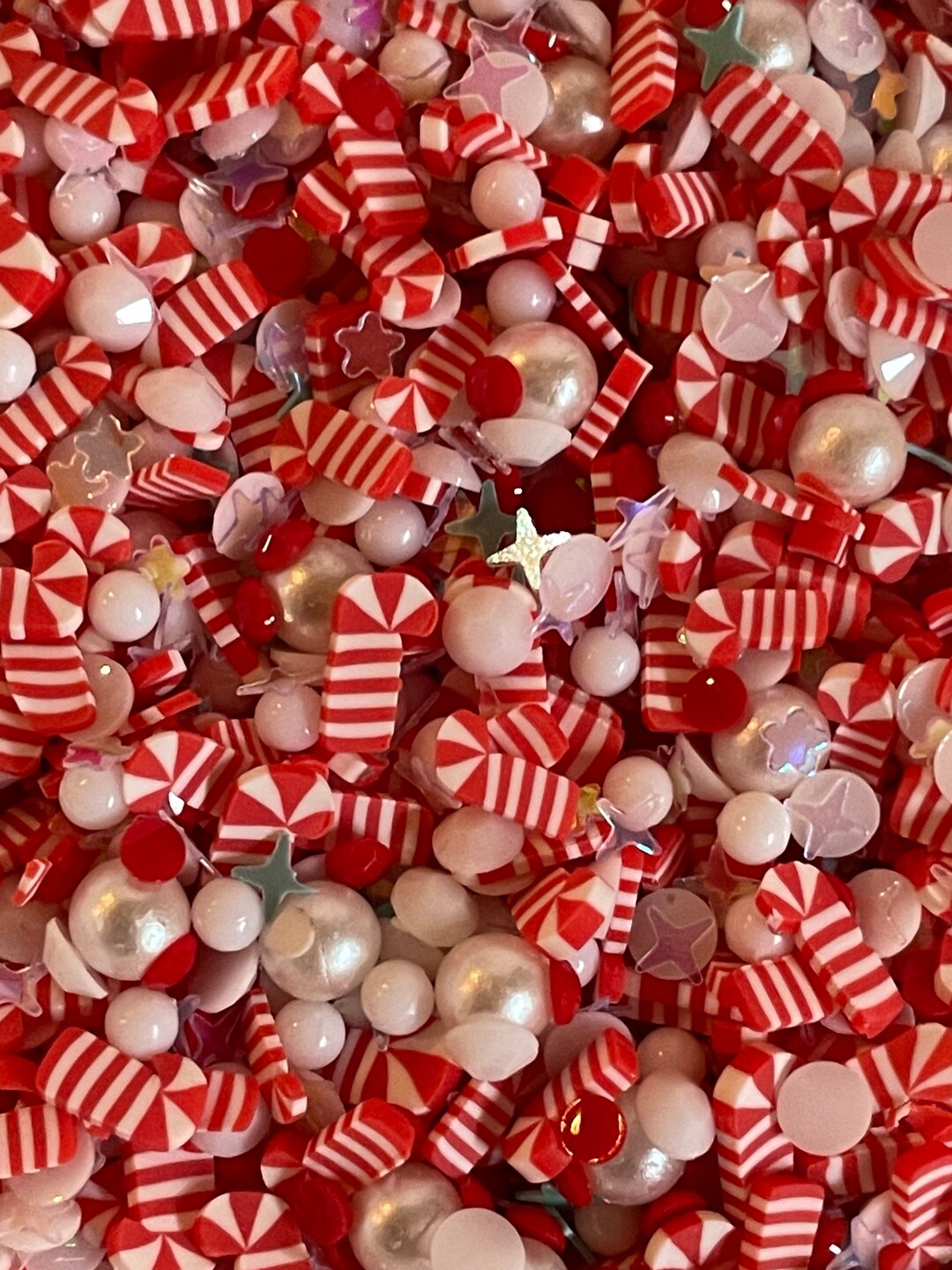 Sparkle Candy Cane Sprinkle Mix. Non Edible. - Etsy