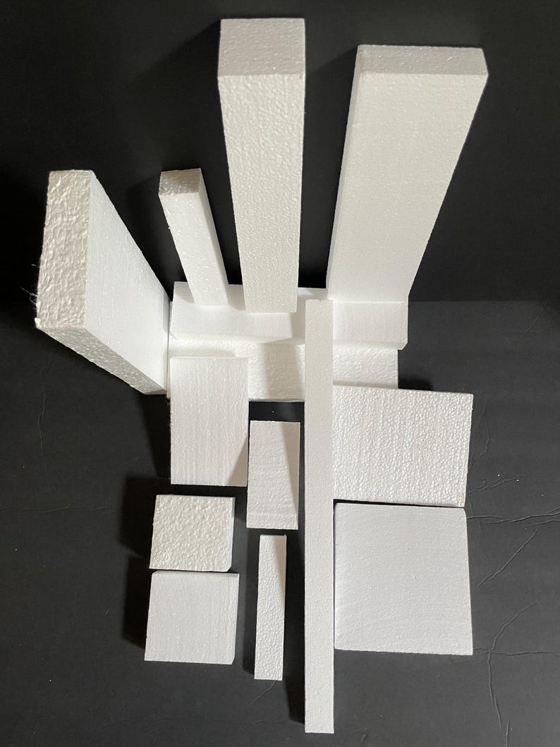 4”-6” Pads or Strips EPS Polystyrene for Crafts or Package Bumpers ...