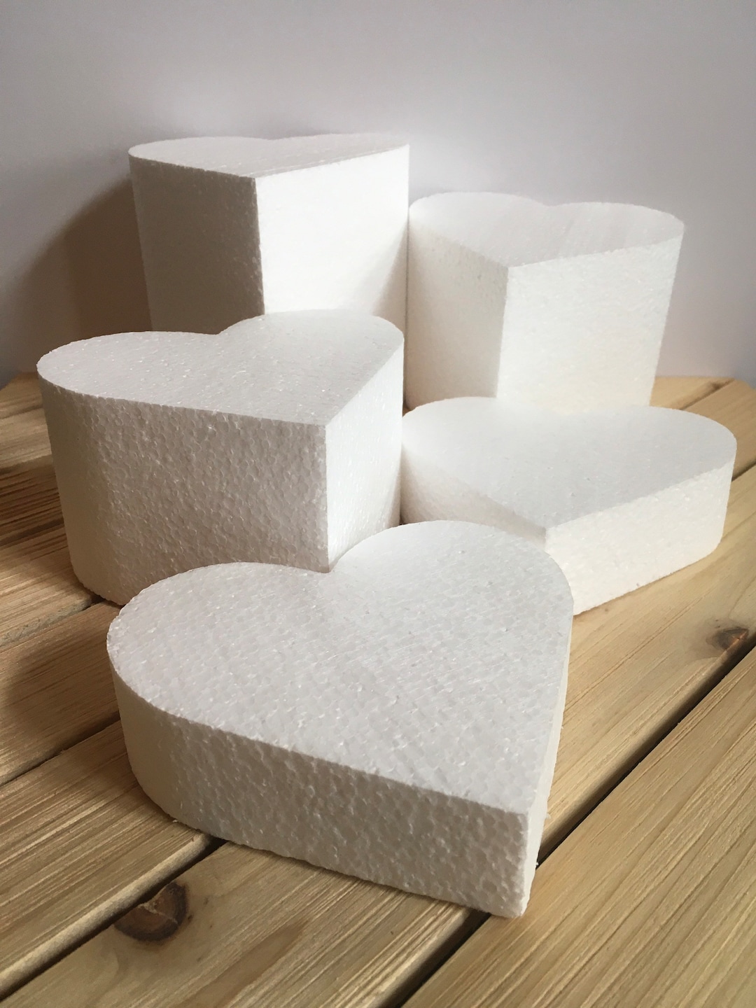 Polystyrene Heart Cake Dummies and Planks. Larger Sizes in a Different ...