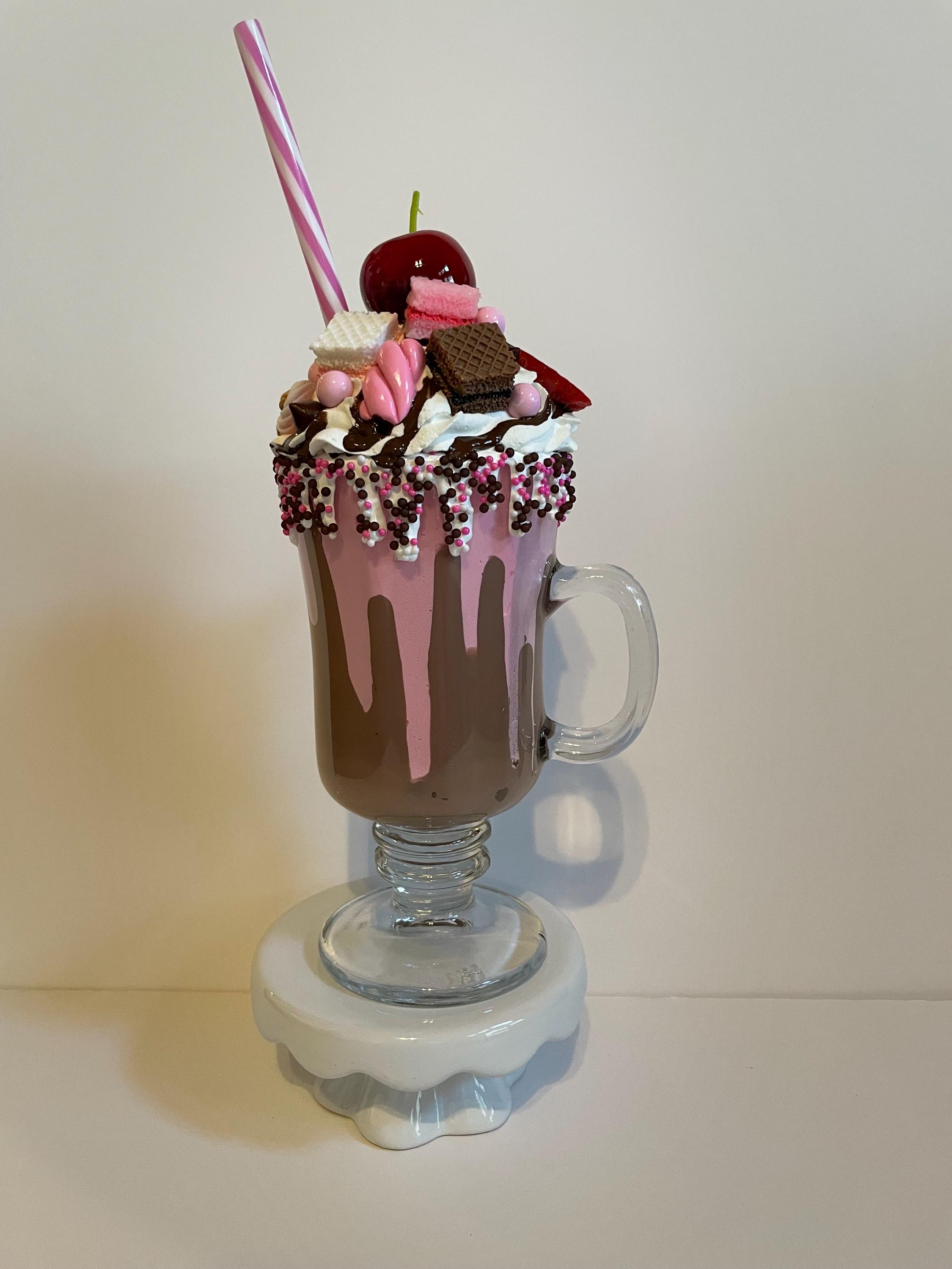 Neapolitan Faux Realistic Extreme Milkshake. Full Size Approximately 11 ...