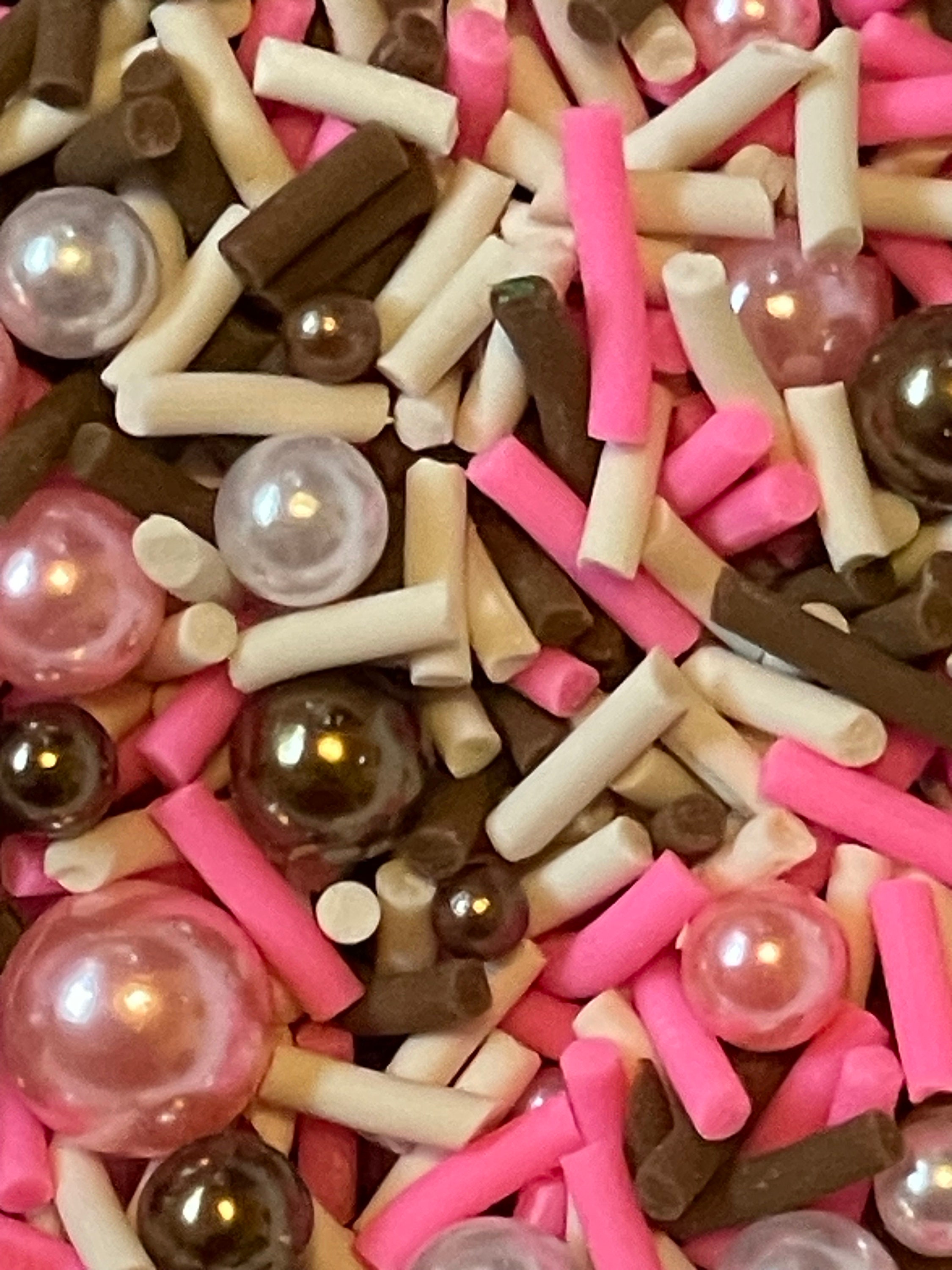 Neapolitan Ice Cream Scoop Sprinkles. Fake Chocolate, Vanilla, and ...