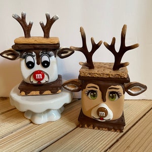 Whimsical Reindeer S’mores Characters. One of a Kind. Each Has Their ...