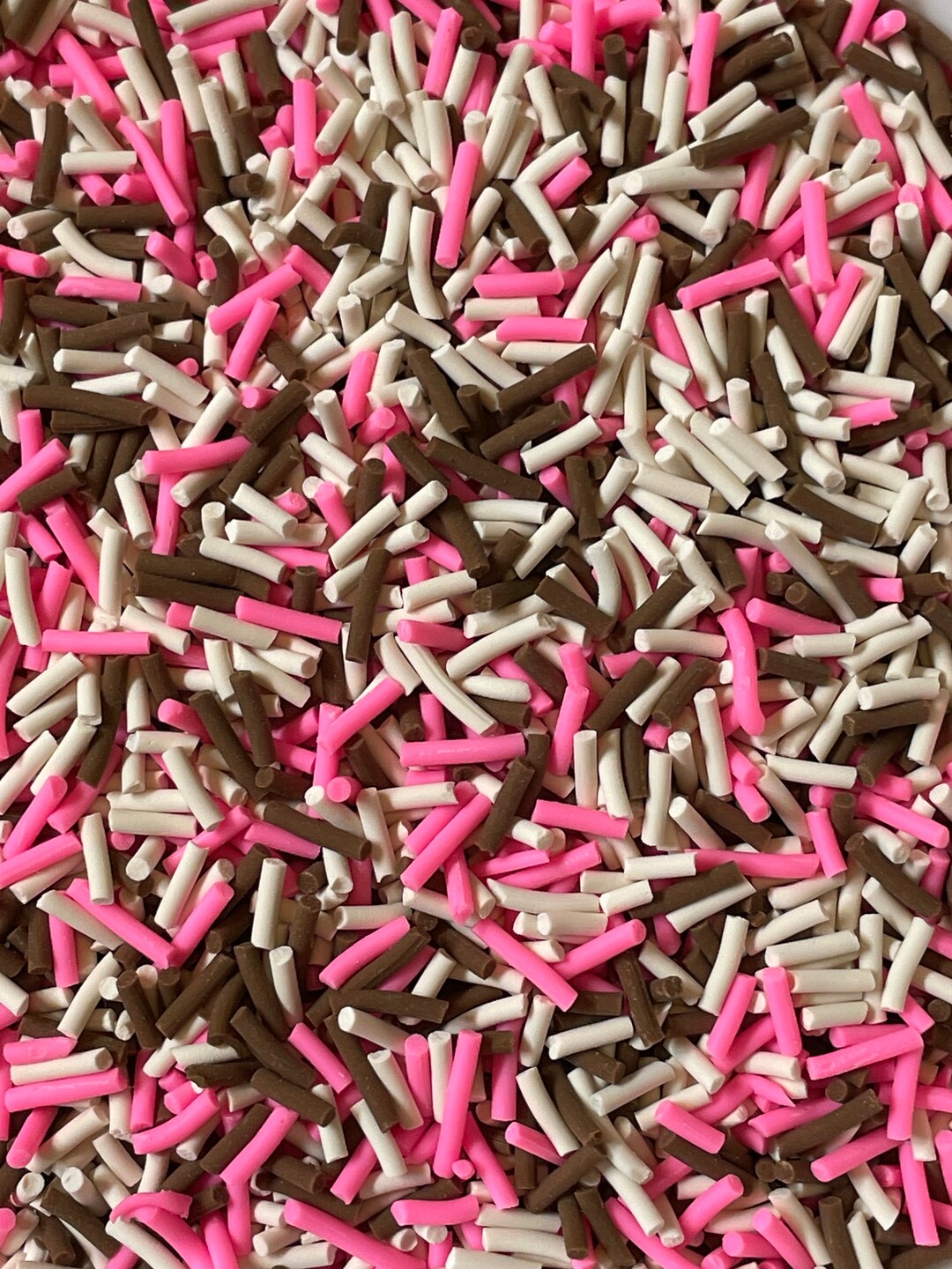 Neapolitan Sundea Sprinkles. Fake Chocolate, Vanilla, and Strawberry ...