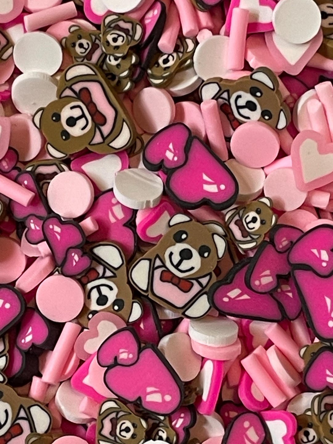 Teddy Bear Love Sprinkle Mix. Not Edible. Teddy Bears, Pink Red White ...