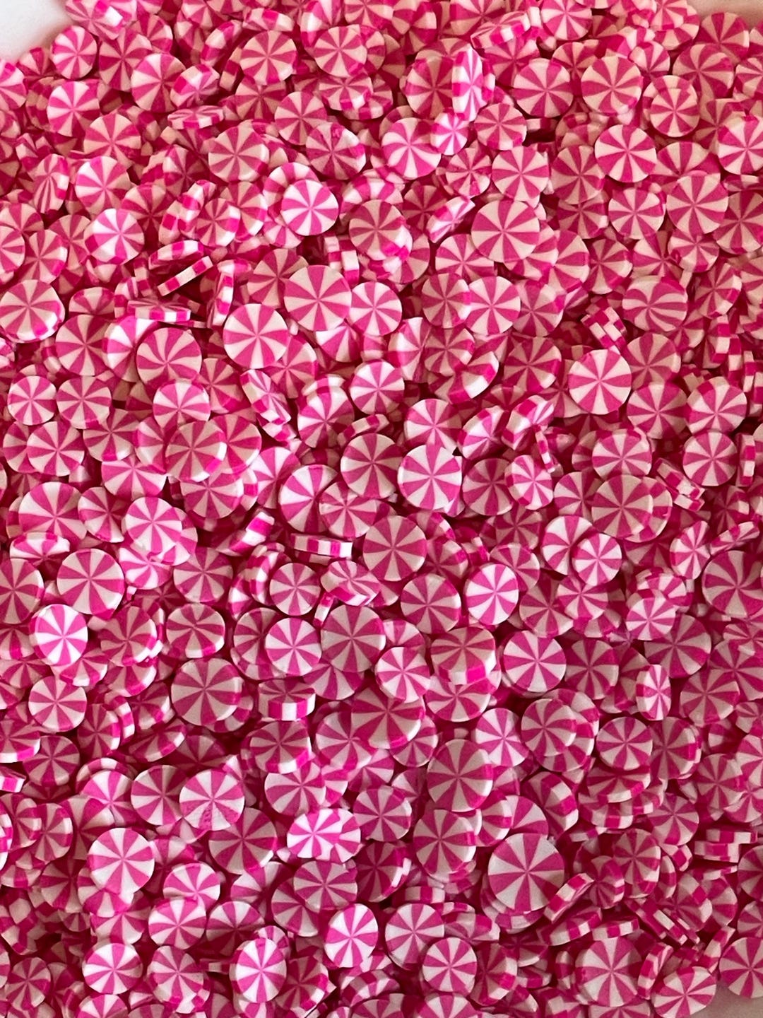 Hot Pink Mini Peppermint Candies Clay Sprinkles. Not Edible ...