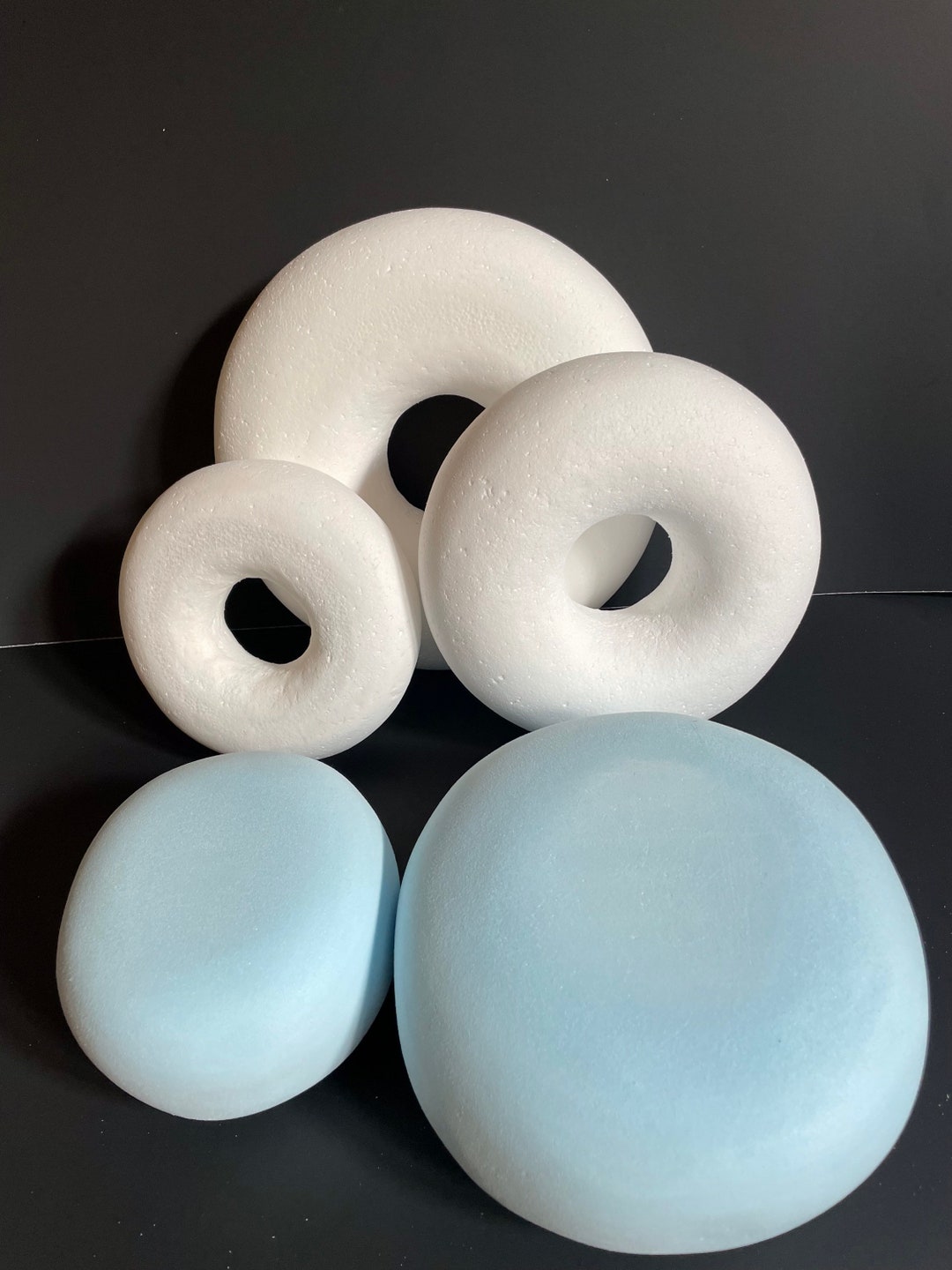 Donuts Regular, Heart, and Cream Filled Large Donuts Shapes. Hand ...