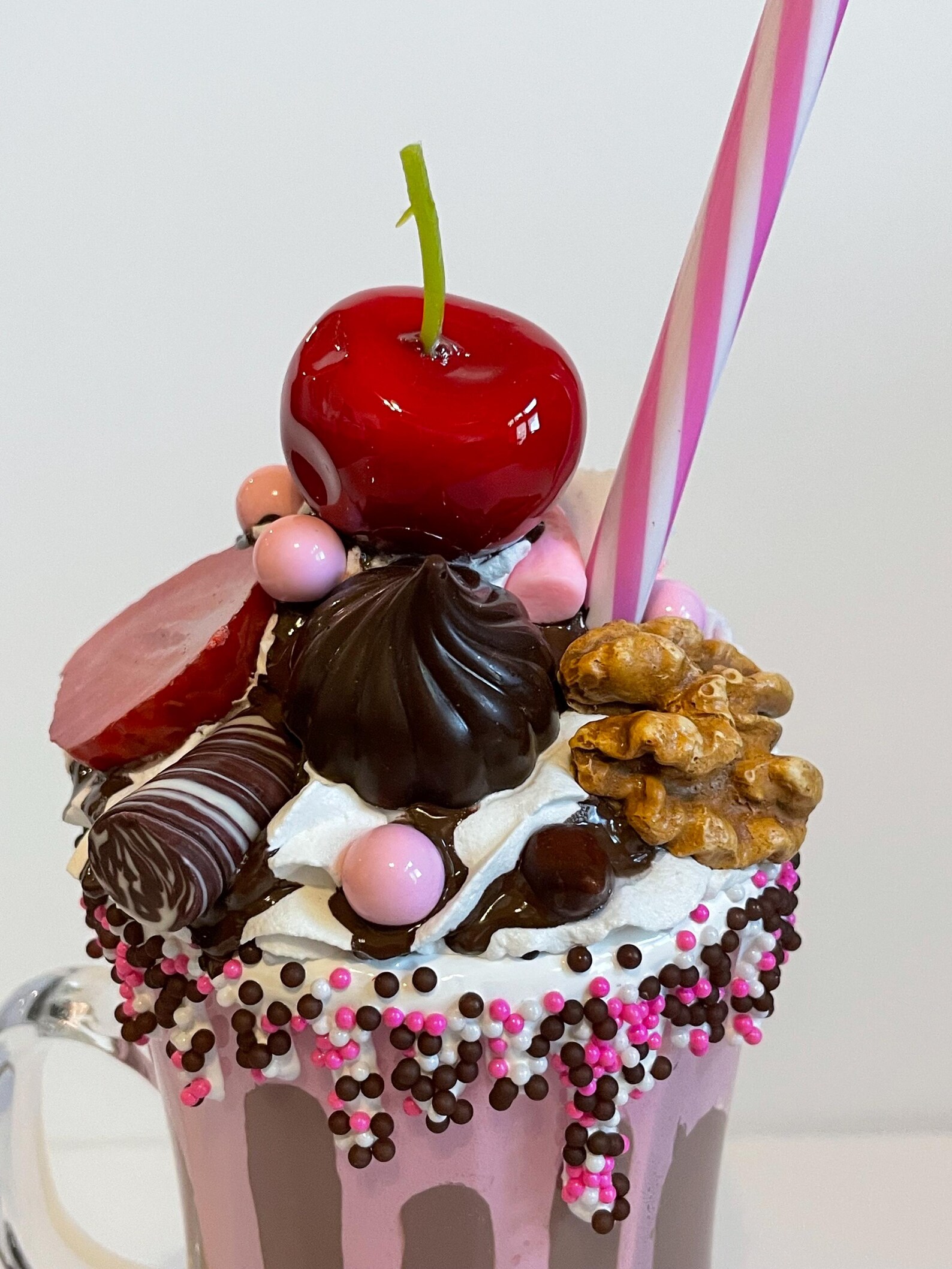 Neapolitan Faux Realistic Extreme Milkshake. Full Size Approximately 11 ...