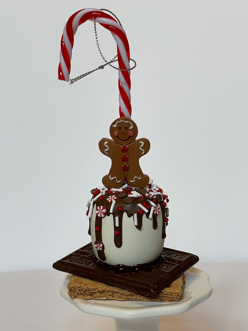Candy Cane Gingerbread Man Smores Ornaments or Remove the - Etsy