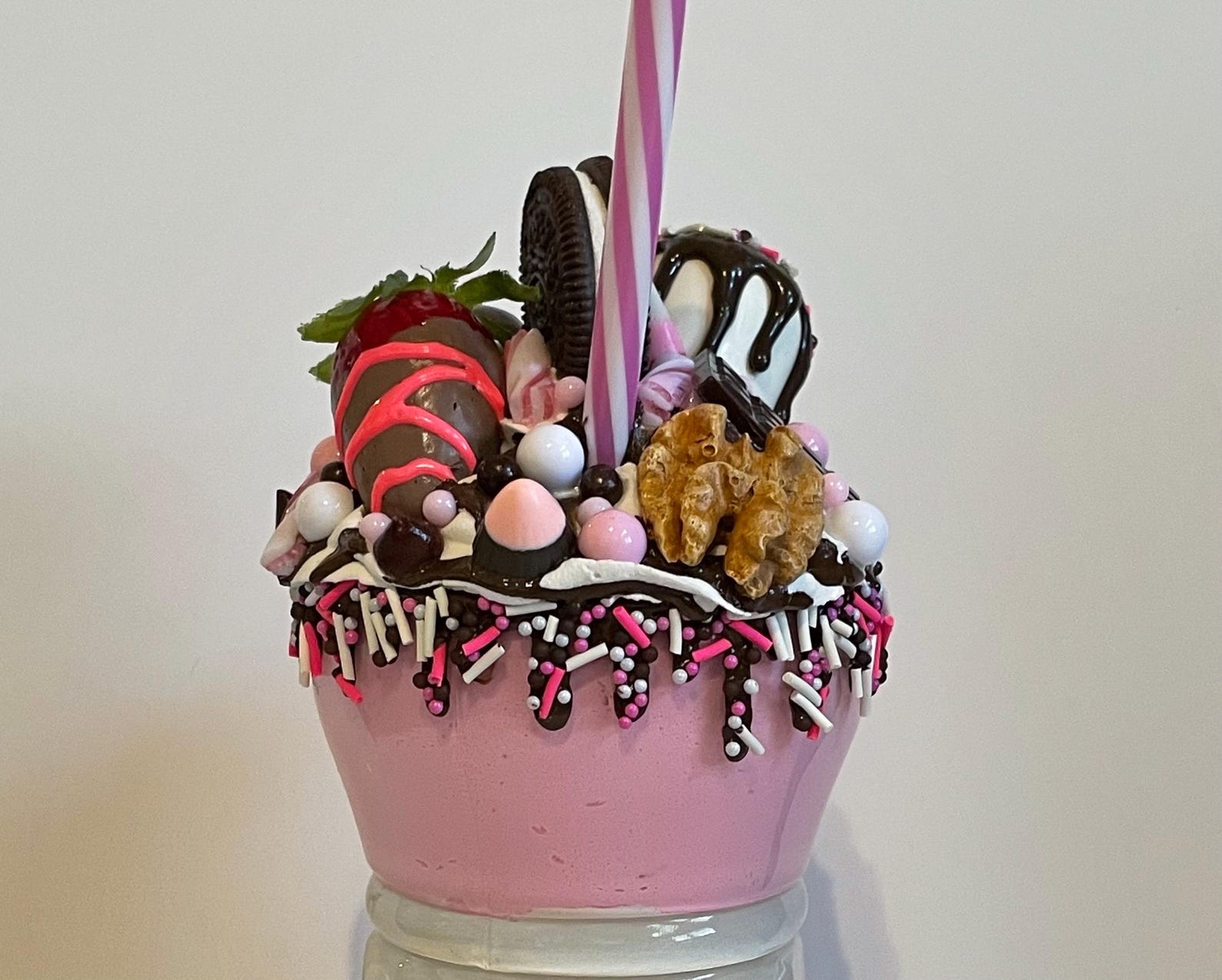 Neapolitan Faux Realistic Extreme Milkshake. Full Size Approximately 11 ...