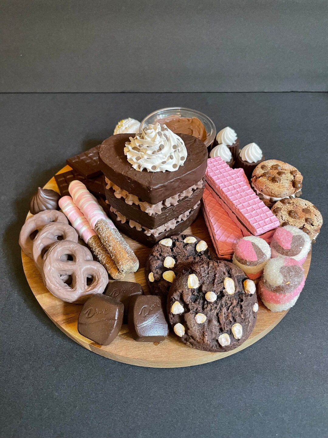 Chocolate Charcuterie Fake Bake Board. for Decor Purposes Only. Not ...