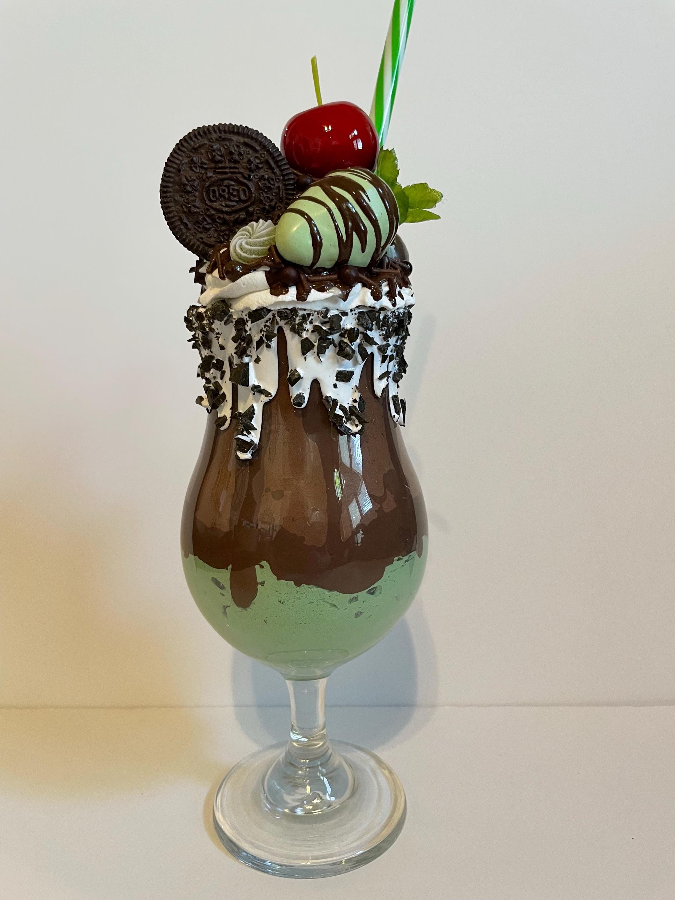 Faux Realistic Extreme Milkshake. Mint Chocolate Chip or Strawberry ...