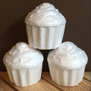 Set of 3 Styrofoam Cupcake Dummies. 3 Different Shapes. Fully Formed ...