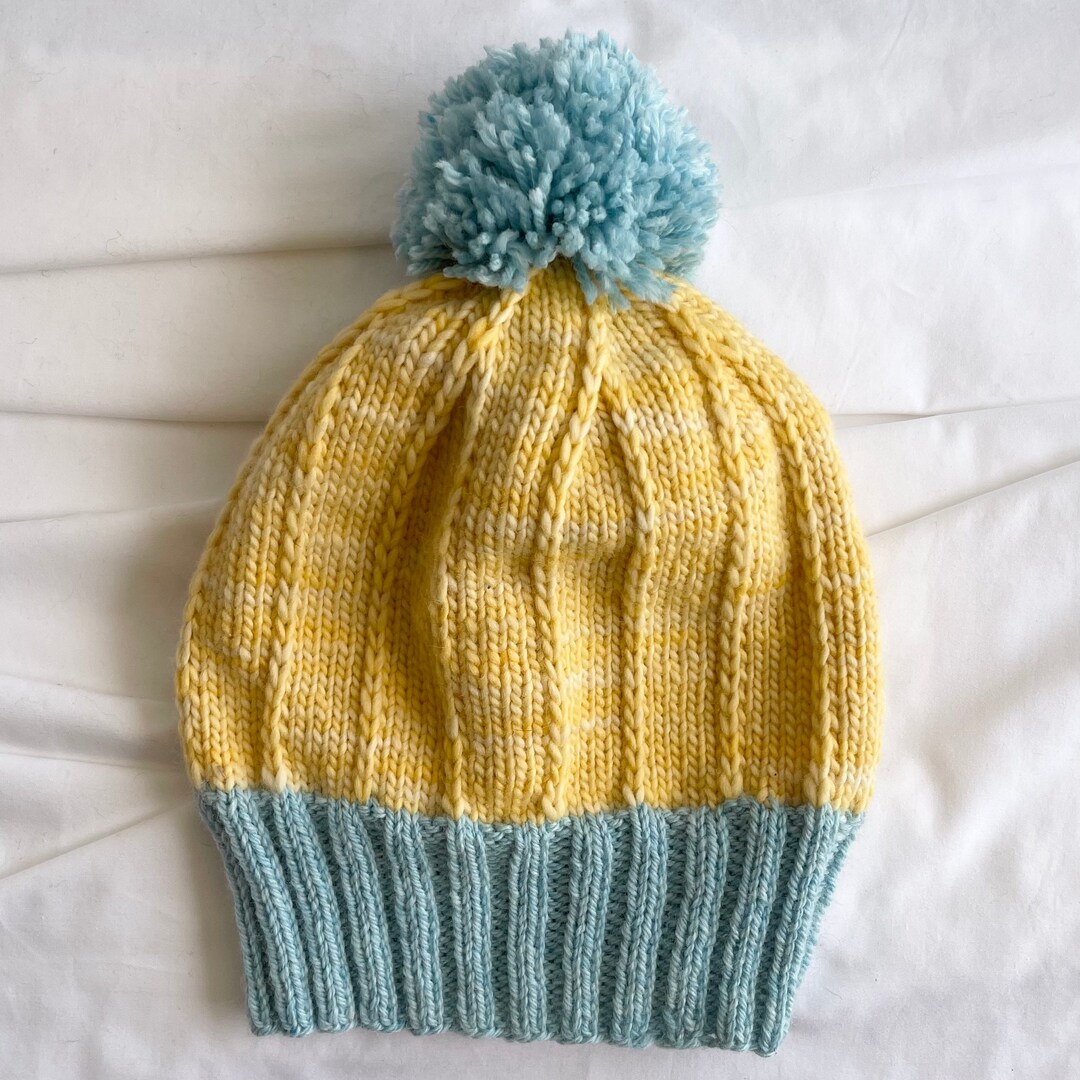 Yellow/blue Toboggan - Etsy