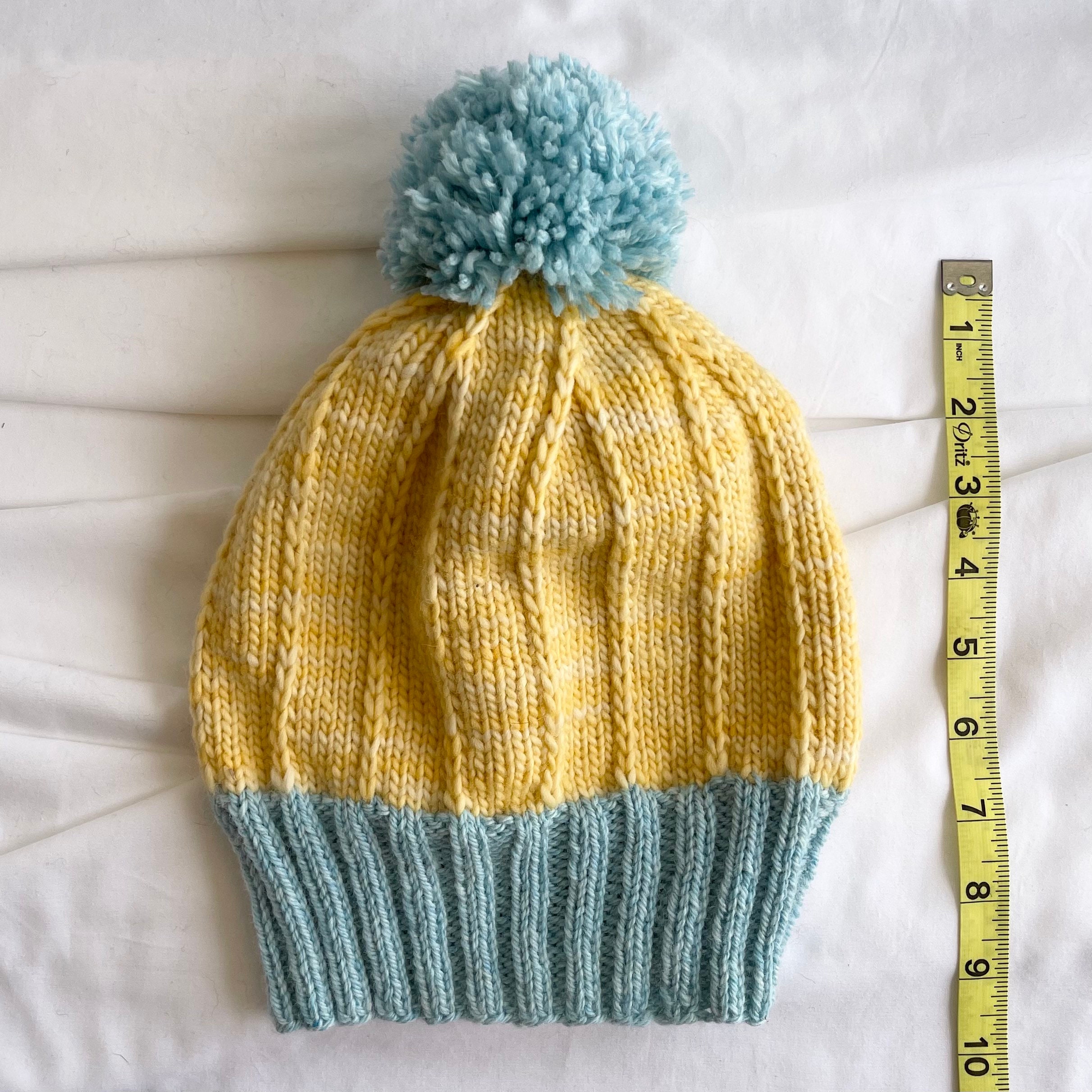 Yellow/blue Toboggan - Etsy