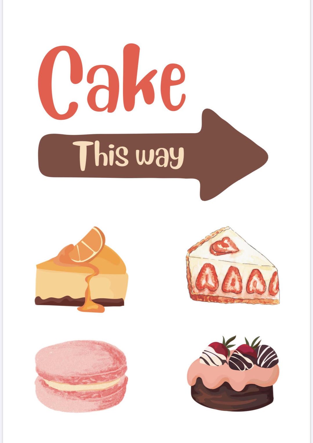 Cake Poster 24 X 36 In. Digital Download. PDF. Printable Wall Art - Etsy