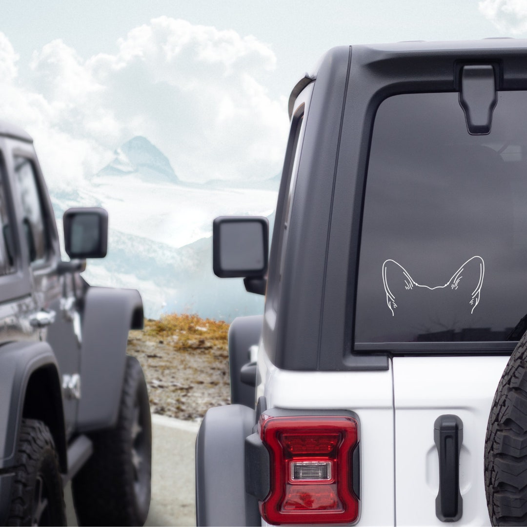 Custom Dog Ear Car Decal | Venturepupshop | Vinyl Decal - Etsy