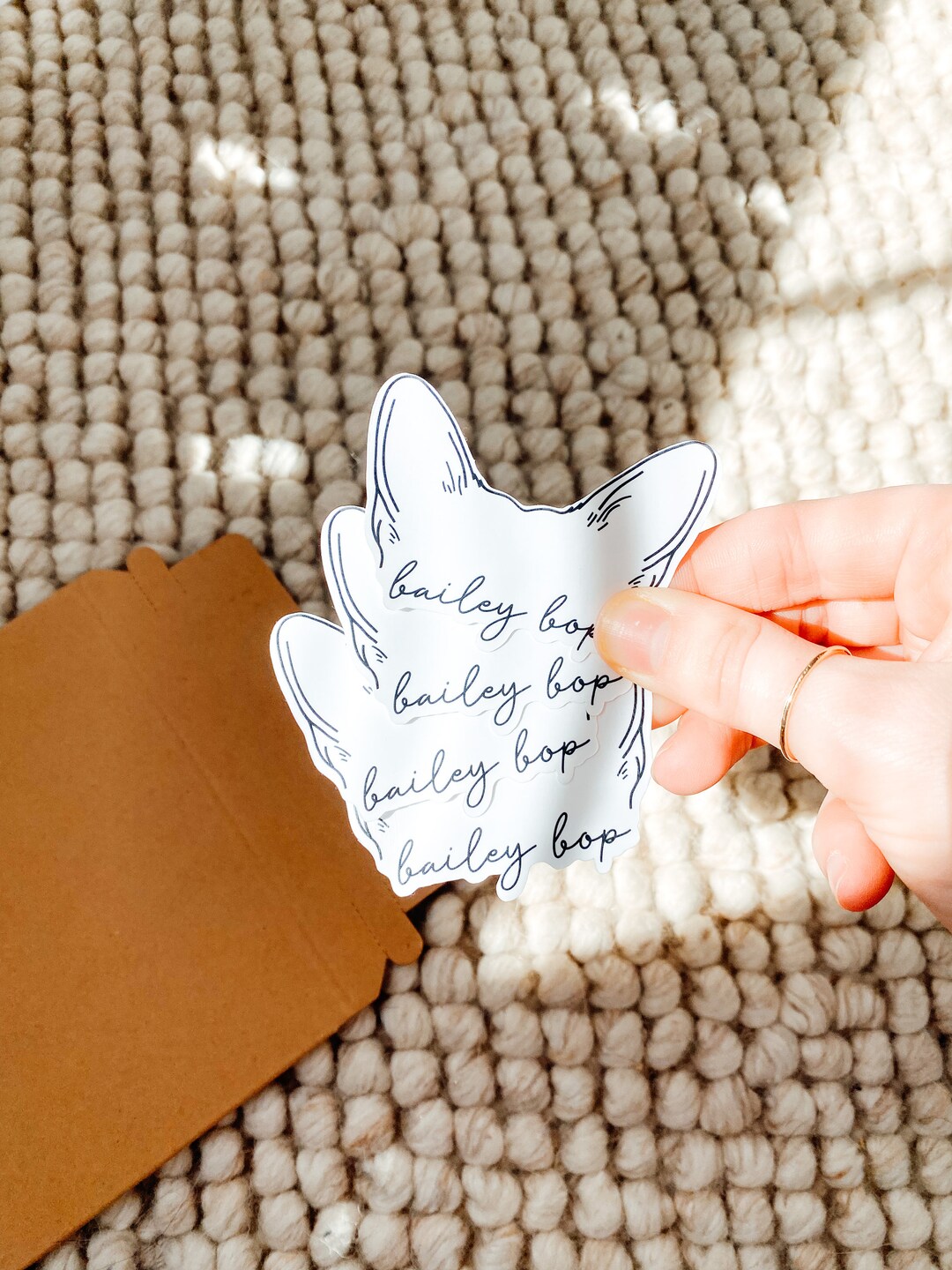 Custom Dog Ear Outline Stickers | Waterproof Keepsake, 4 Pack - Etsy