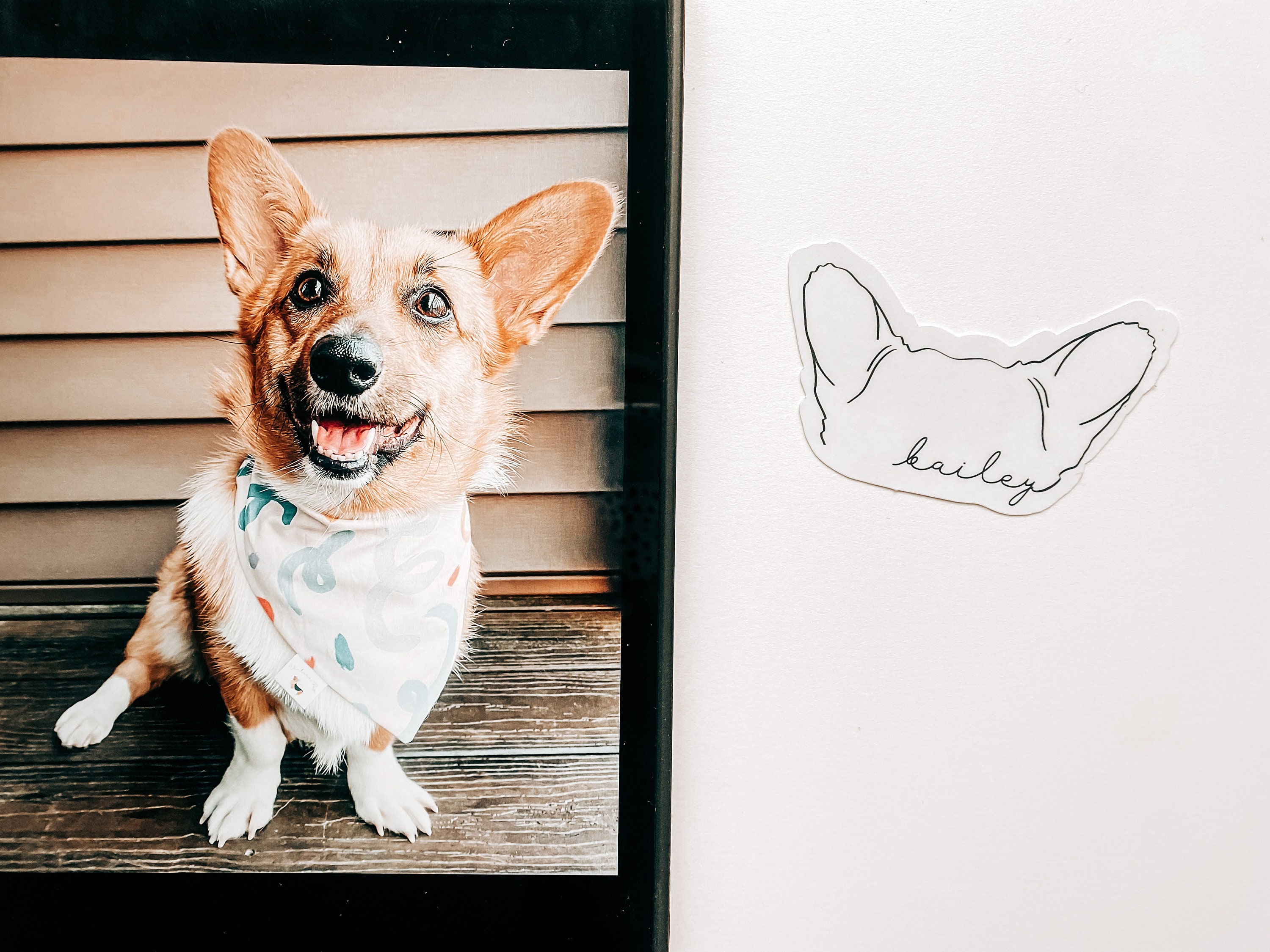 Custom Dog Ears Vinyl Sticker Waterproof Sticker Custom - Etsy